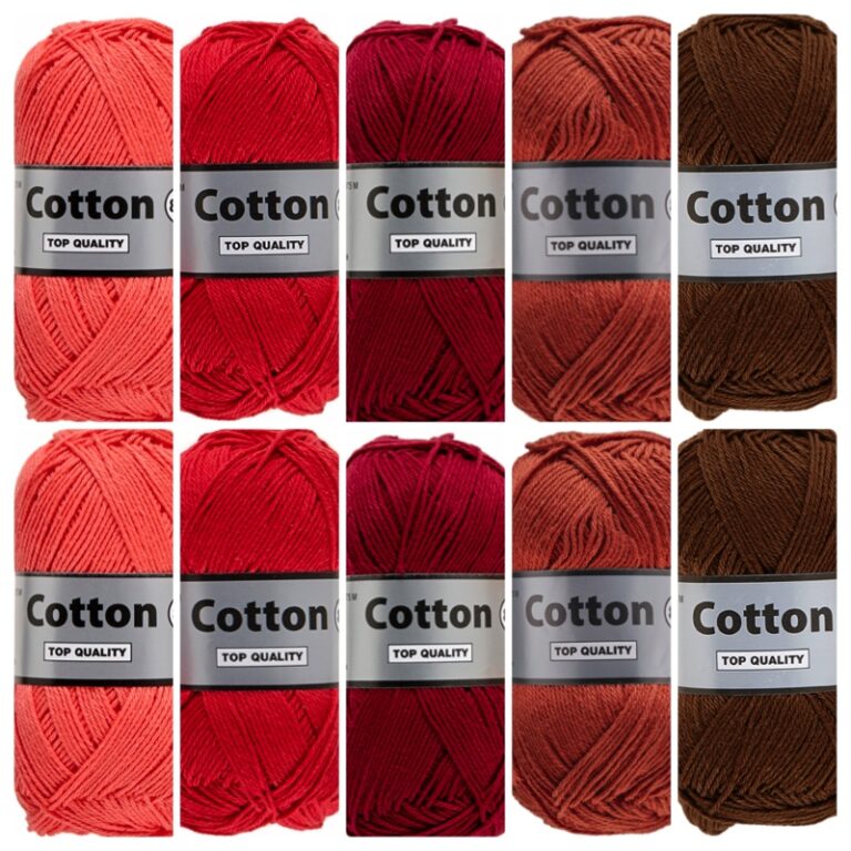 Kleurencombinatie Cotton eight rood kleuren